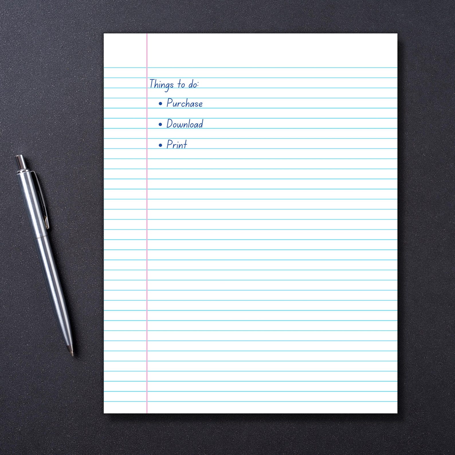 Printable Lined Paper Bundle: Handwriting Practice, Wide Rule, Notebook ...