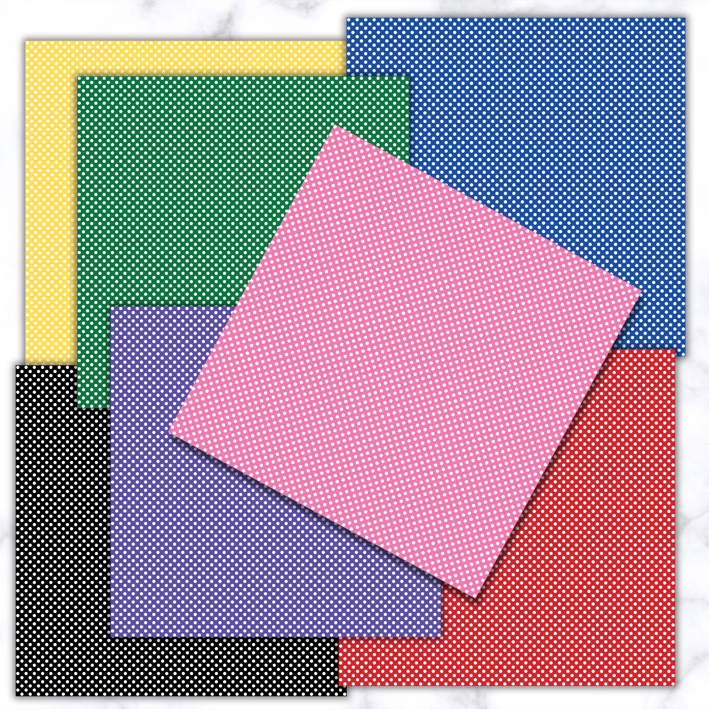 Polka Dot Digital Paper: Tiny, Small Polka Dots, Seamless Pattern ...