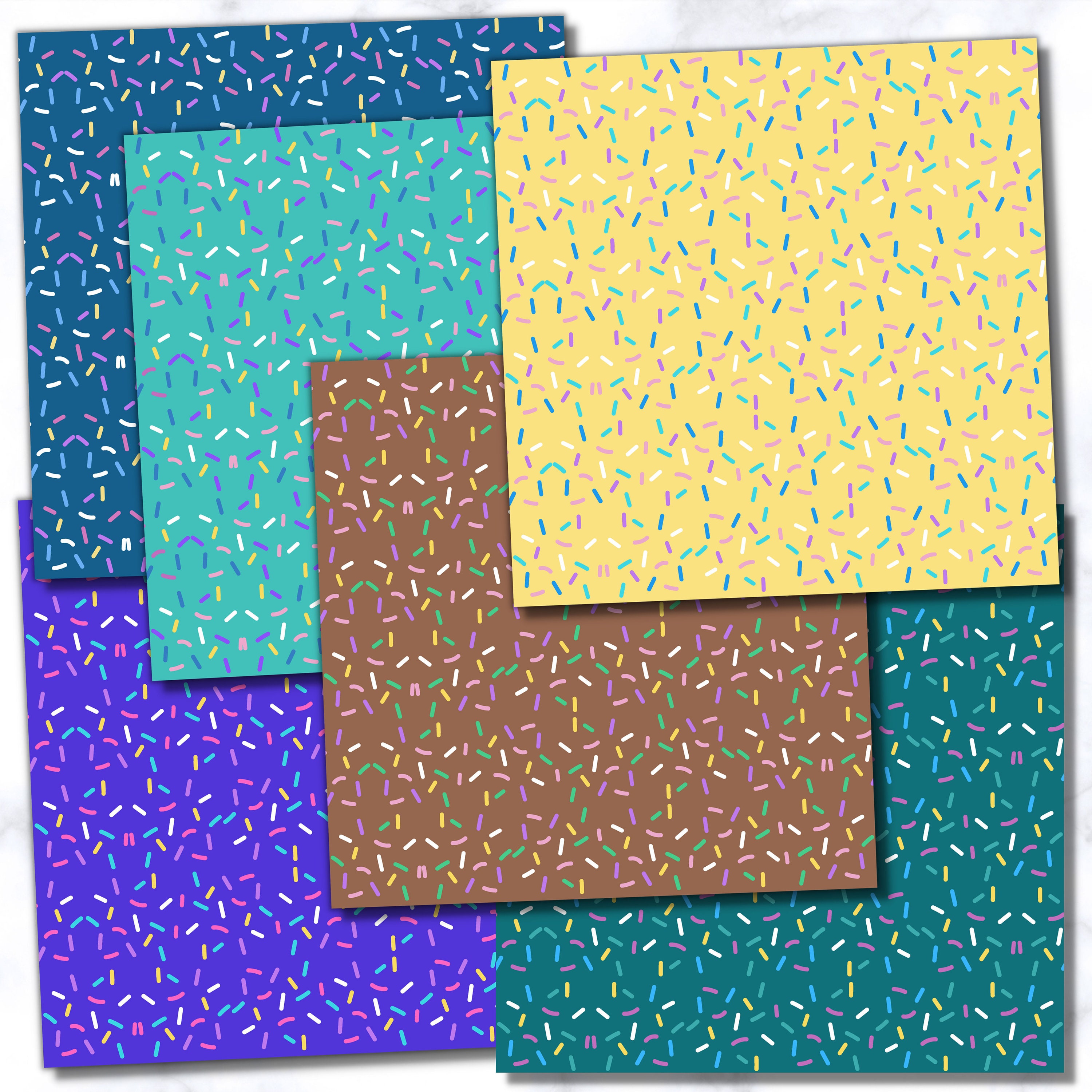 Sprinkles Digital Paper, Colorful Scrapbook Paper, Donut Sprinkles ...