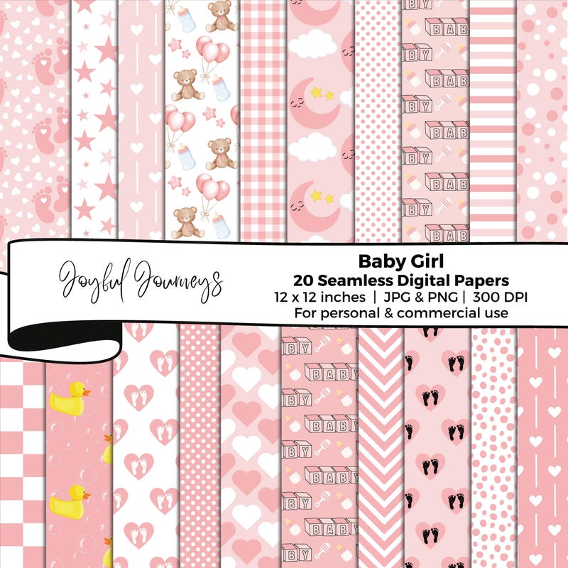 Girl Digital Paper - Etsy
