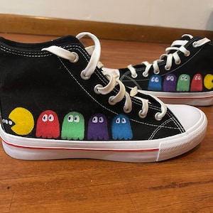 Converse X Pacman Custom Sneakers - Etsy