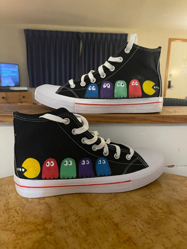 Converse X Pacman Custom Sneakers - Etsy