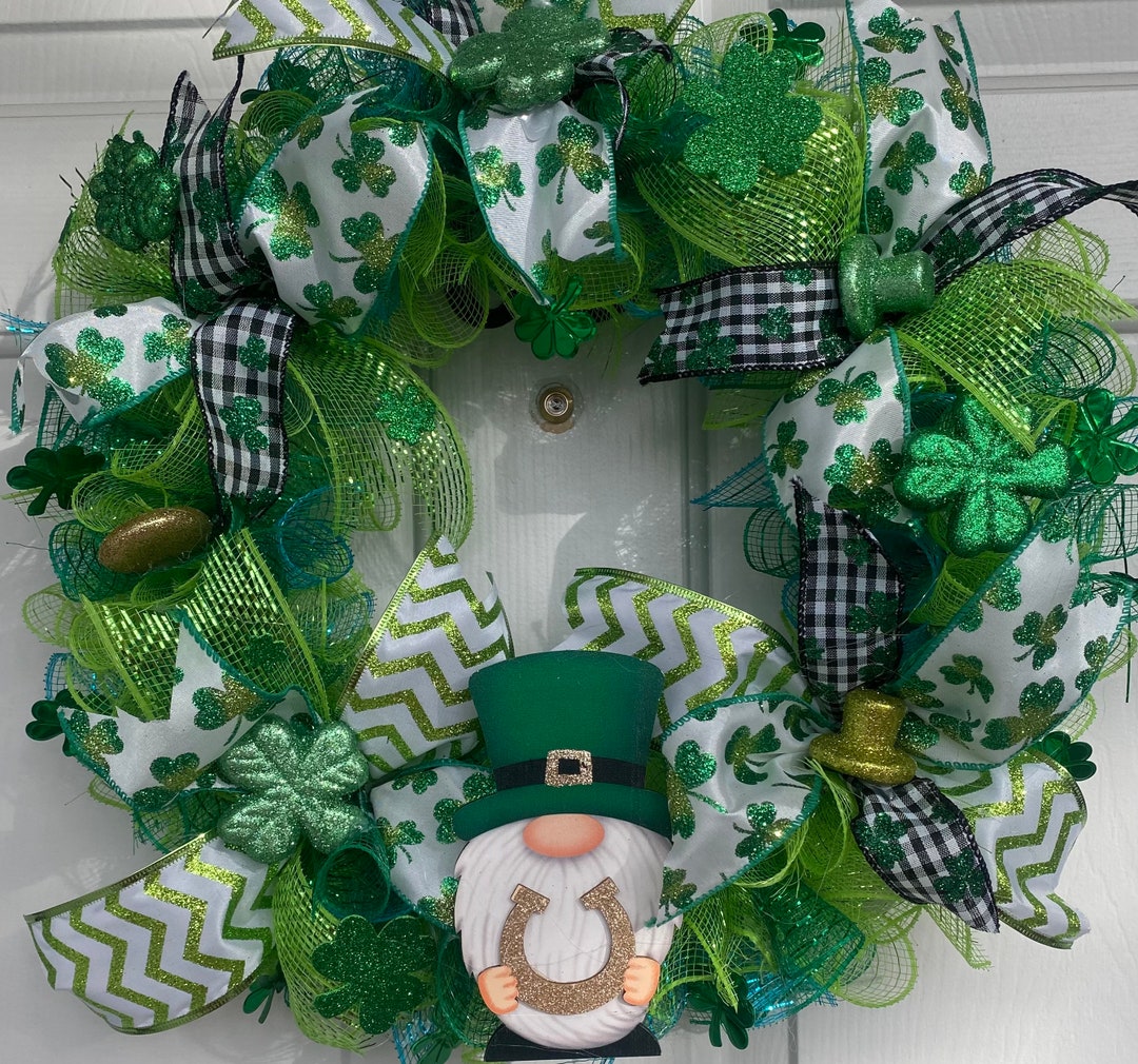 Lucky Leprechaun Saint Patricks Wreath - Etsy