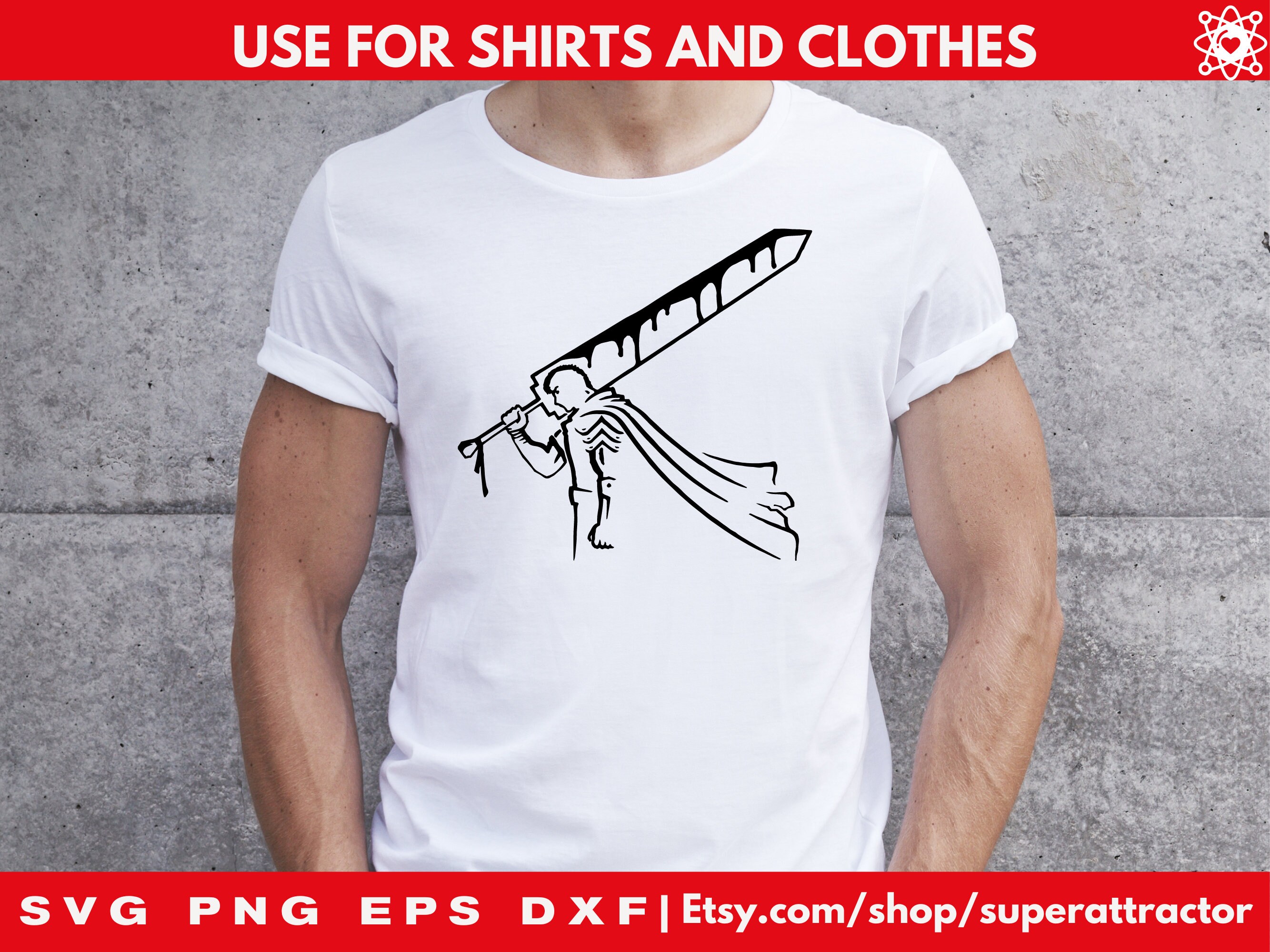 Berserk Guts SVG JPG PNG Cricut Cut File Silhouette Cut - Etsy Australia