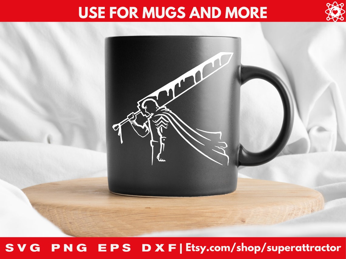 Berserk Guts SVG JPG PNG Cricut Cut File Silhouette Cut - Etsy Canada