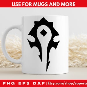 Wow Horde SVG Digital Download White and Black - Etsy