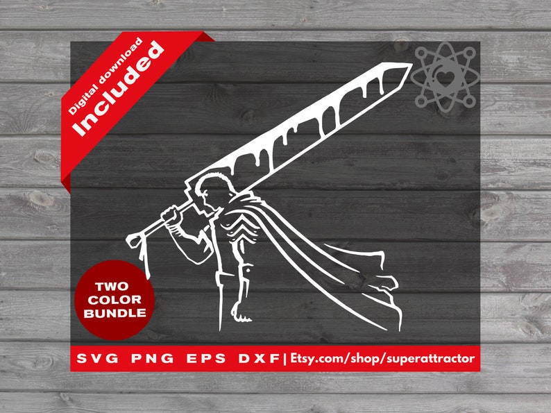 Berserk Guts SVG, JPG, PNG, archivo de corte Cricut, archivo de corte ...