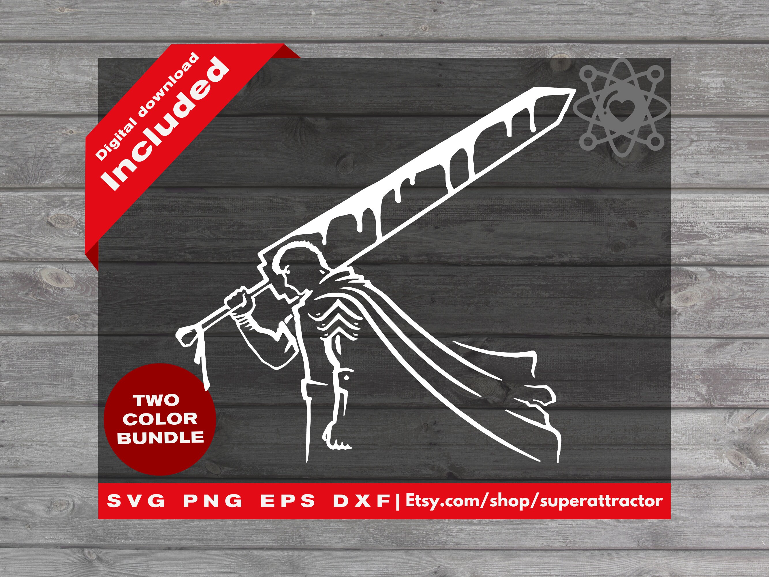 Berserk Guts SVG, JPG, PNG, Cricut Cut File, Silhouette Cut File ...