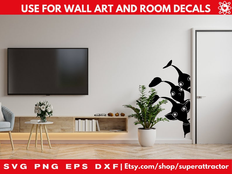 Pikmin PNG SVG Digital Download Cut File Black and White Bundle - Etsy ...