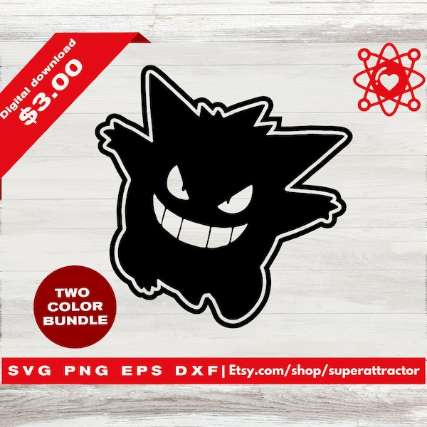 Gengar Svg - Etsy