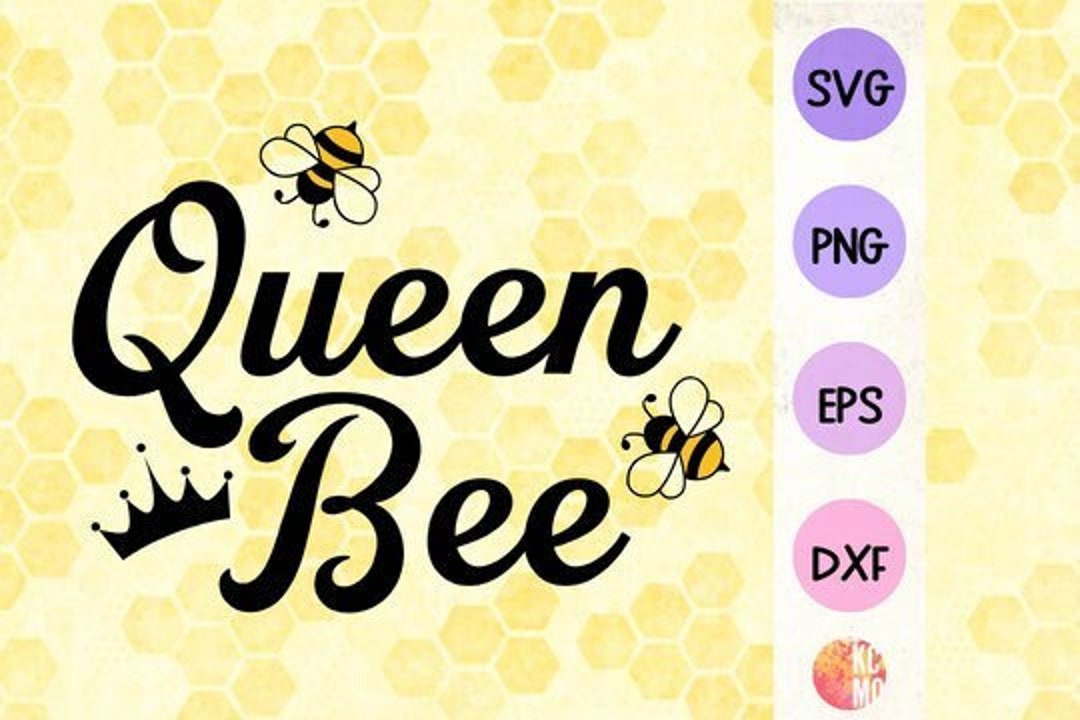 Queen Bee Crown Vector Svg EPS PNG Dxf Downloadable File - Etsy
