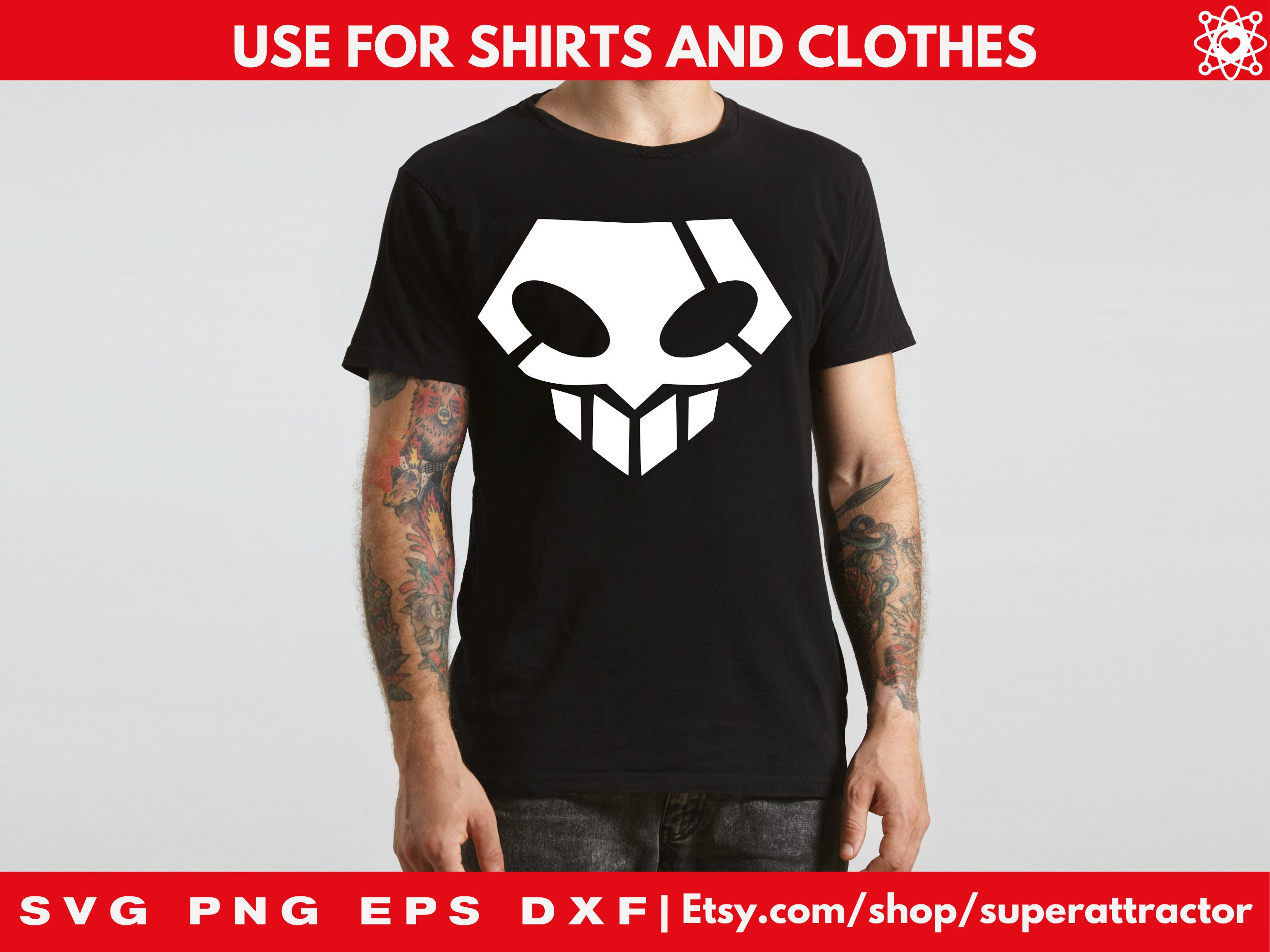 Bleach Soul Reaper Skull Symbol Anime SVG and PNG Design Bundle for ...