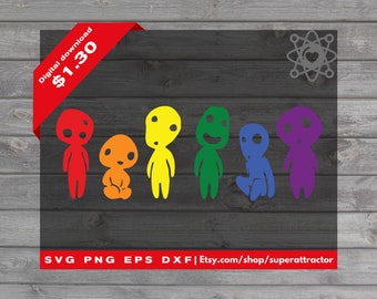 Kodama Forest Spirits Princess Mononoke SVG EPS PNG, Anime Svg, Kodama ...