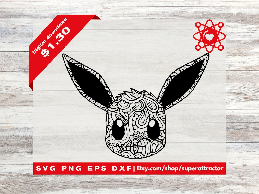 Eevee Coloring Page Pokemon Art Stencil Outline Gifts for Pokemon Fan ...