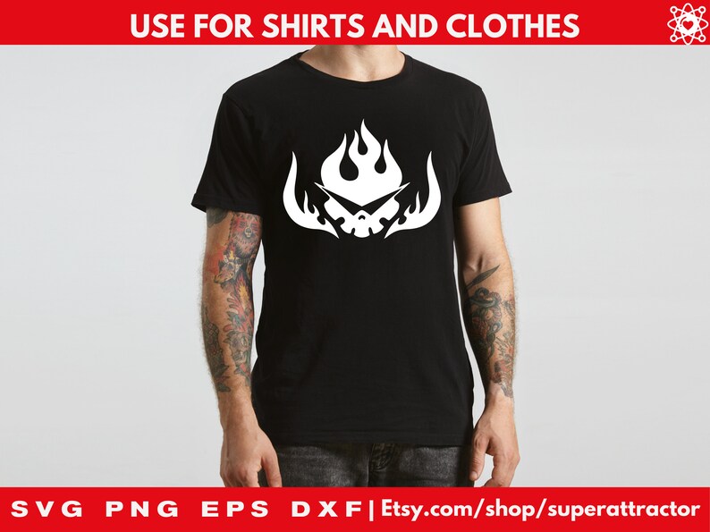 Gurren Lagann Team Dai-gurren SVG Digital Download Black and White Cut ...