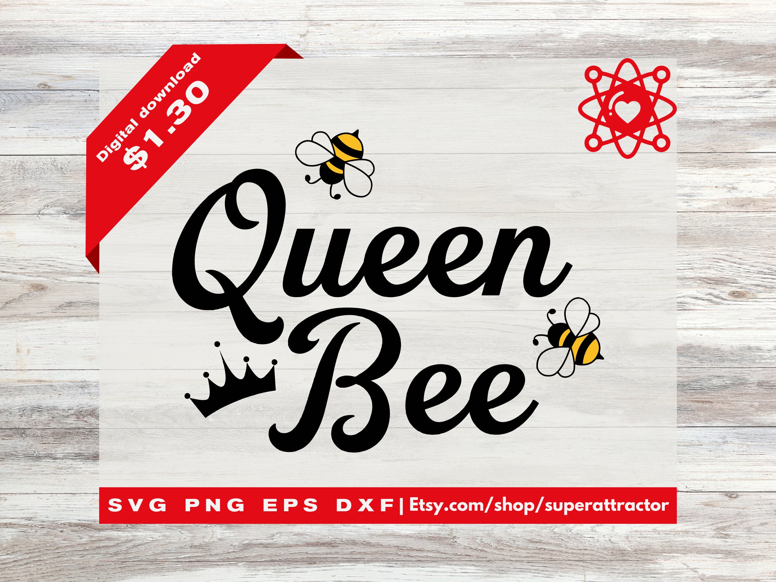 Queen Bee Crown Vector, Svg, EPS, PNG, Dxf Downloadable File - Etsy