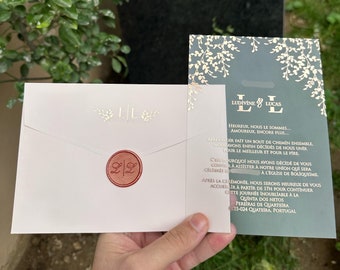 Acrylic Luxury PVC Wedding Invitation and White Envelope - Etsy