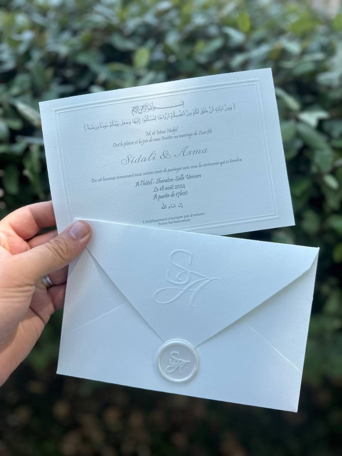 Luxury Embossed Invitations With Custom Wax, Elegant Embossed ...
