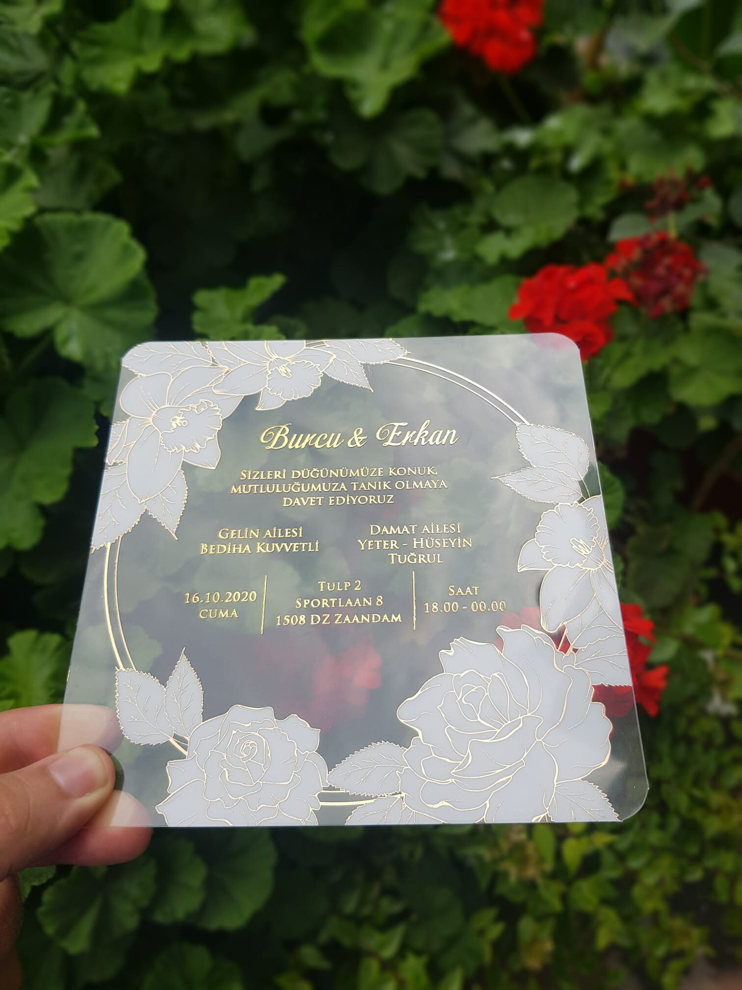 Acrylic Luxury PVC Wedding Invitation and White Envelope, White ...
