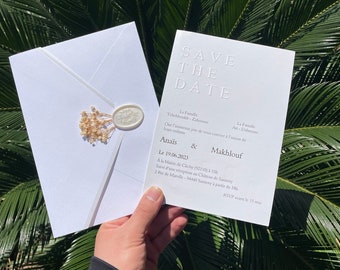 Acrylic Luxury PVC Wedding Invitation and White Envelope - Etsy