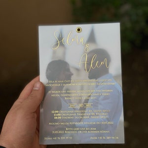 Photo Wedding Invitation, Wedding Invitation With Tracing Paper ...