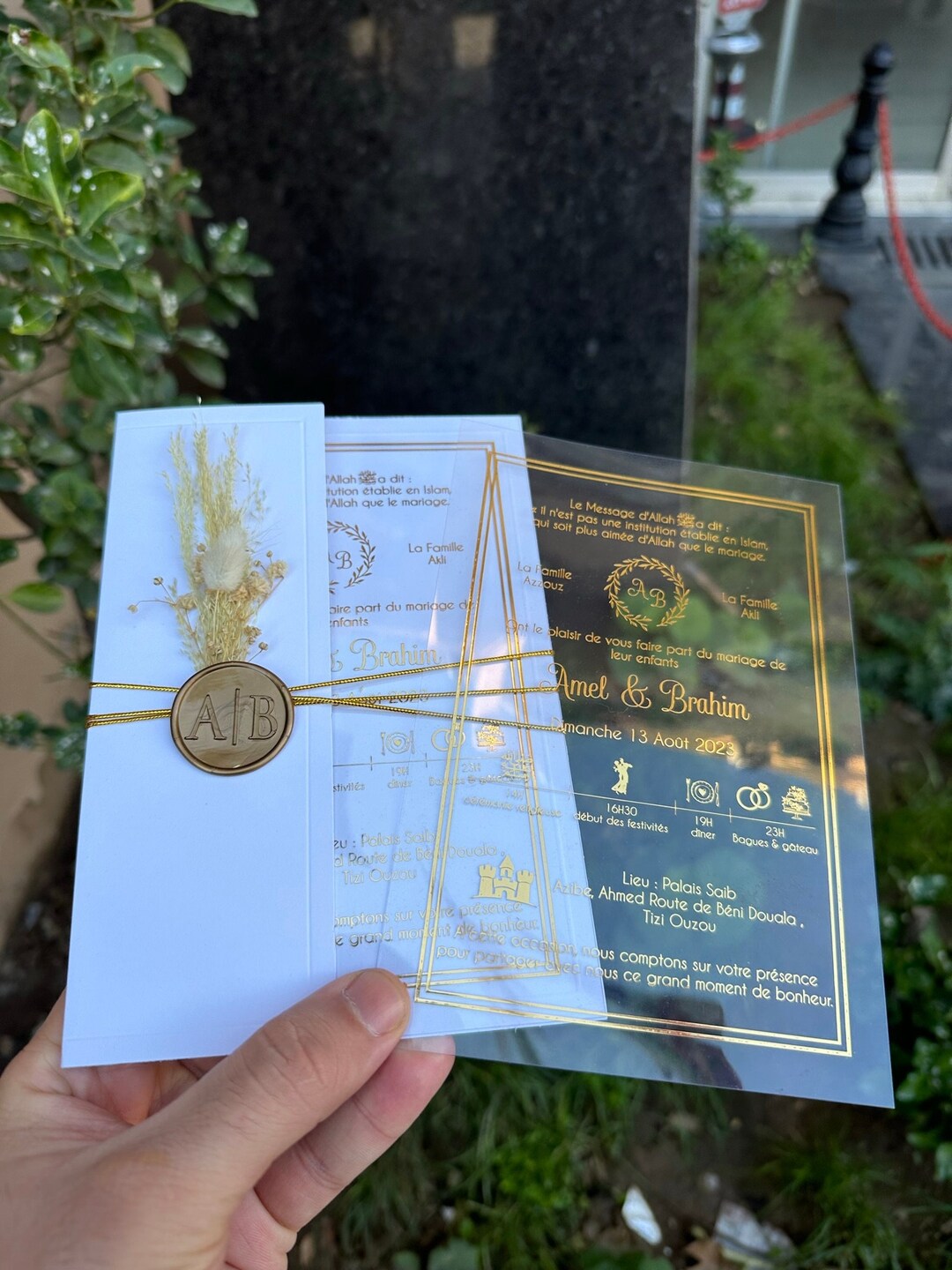 Luxury Wedding Invitation Transparent PVC With White Envelope, Sealed ...