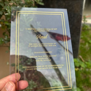 Luxury Velvet Transparent PVC Birthday Invitations Green - Etsy