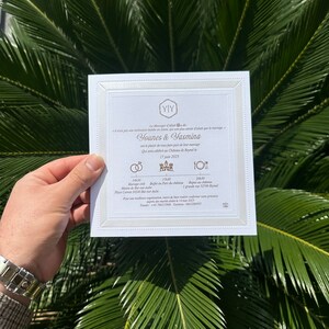 White Paper Embossed Model, White Invitation, Unique Invites, Real Foil ...