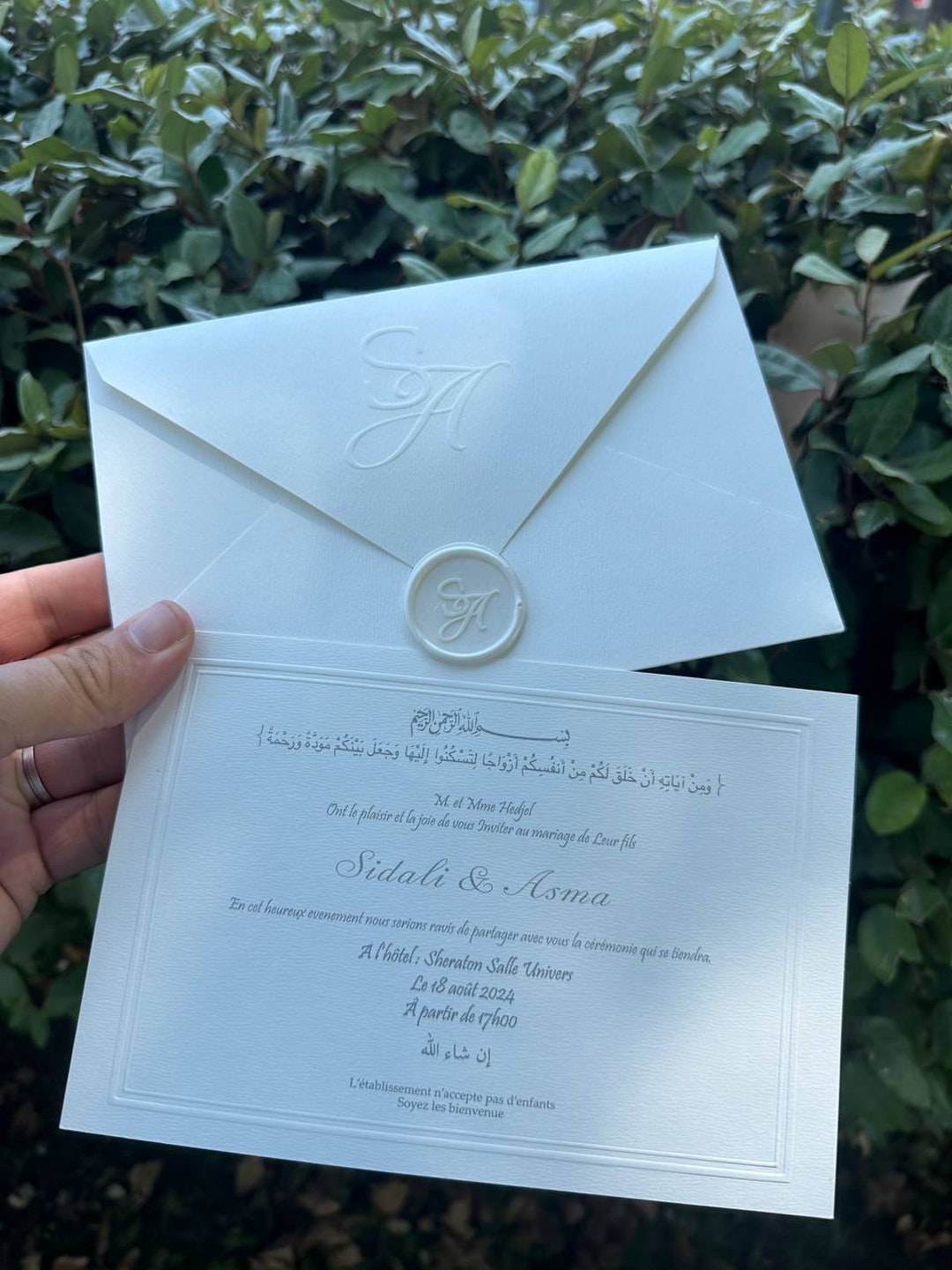 Luxury Embossed Invitations With Custom Wax, Elegant Embossed ...
