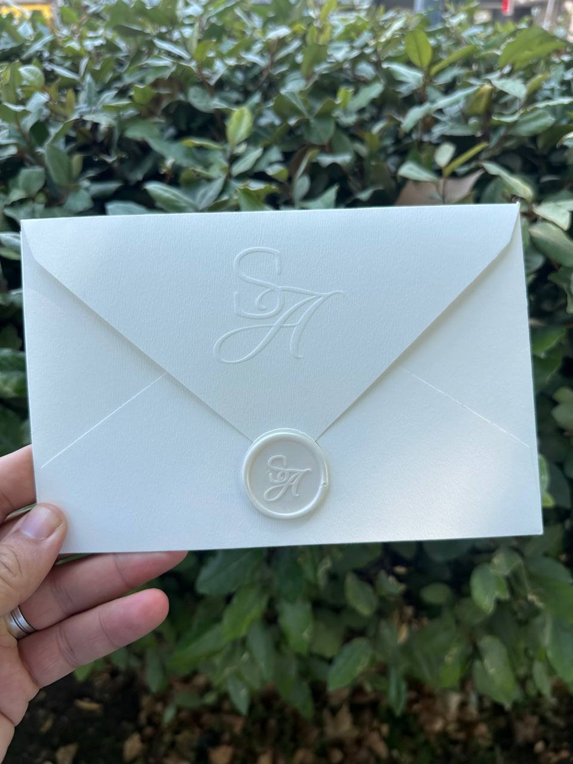 Luxury Embossed Invitations With Custom Wax, Elegant Embossed ...