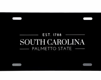 South Carolina SC State Custom License Plate Custom Car - Etsy