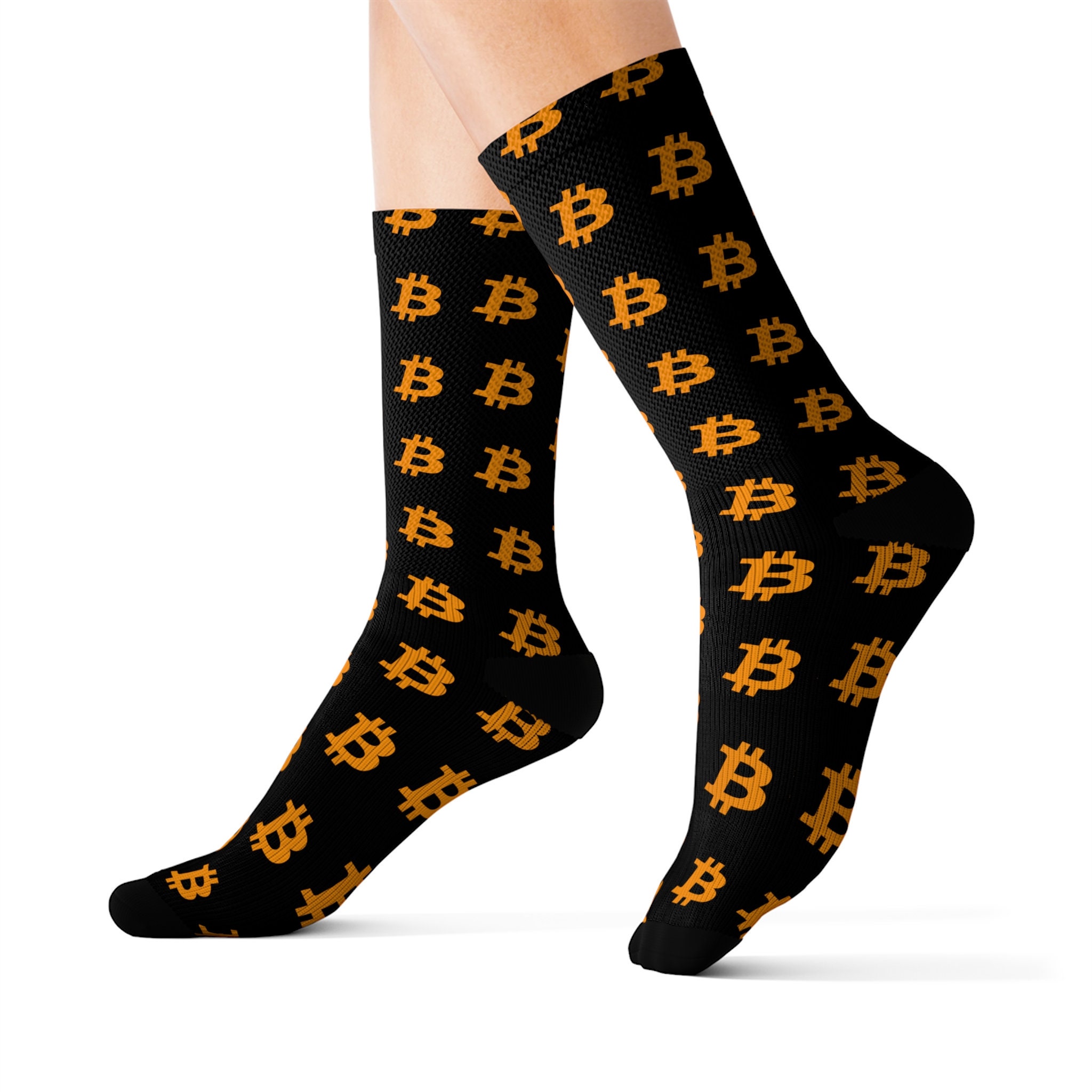 Bitcoin BTC Black Patterned Socks, Sizes S/M/L Crypto - Etsy