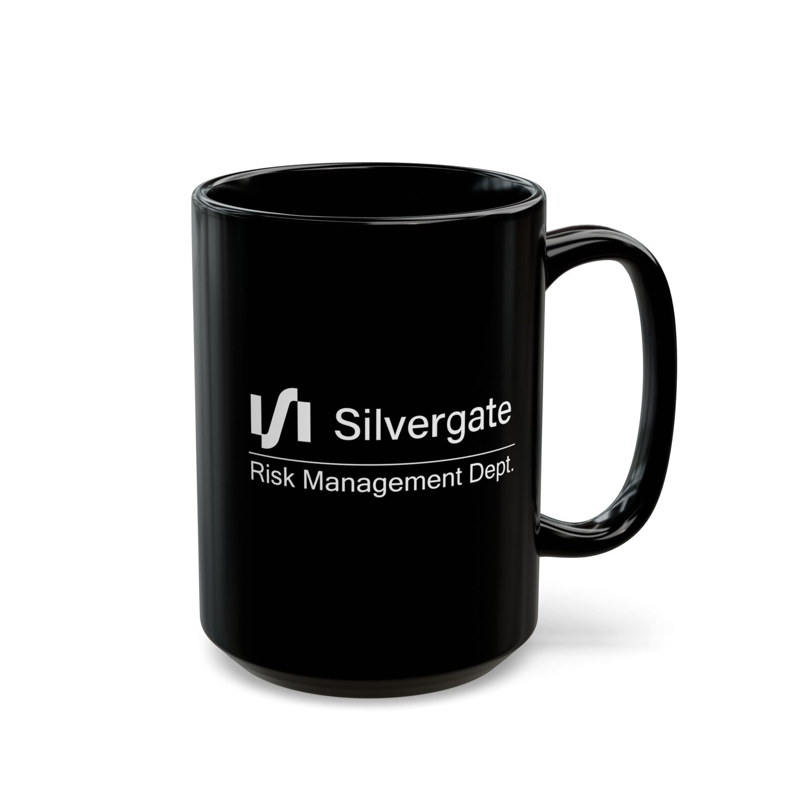 Silvergate Bank Risk Management Dept. Black Mug, 11oz/15oz, Silvergate ...