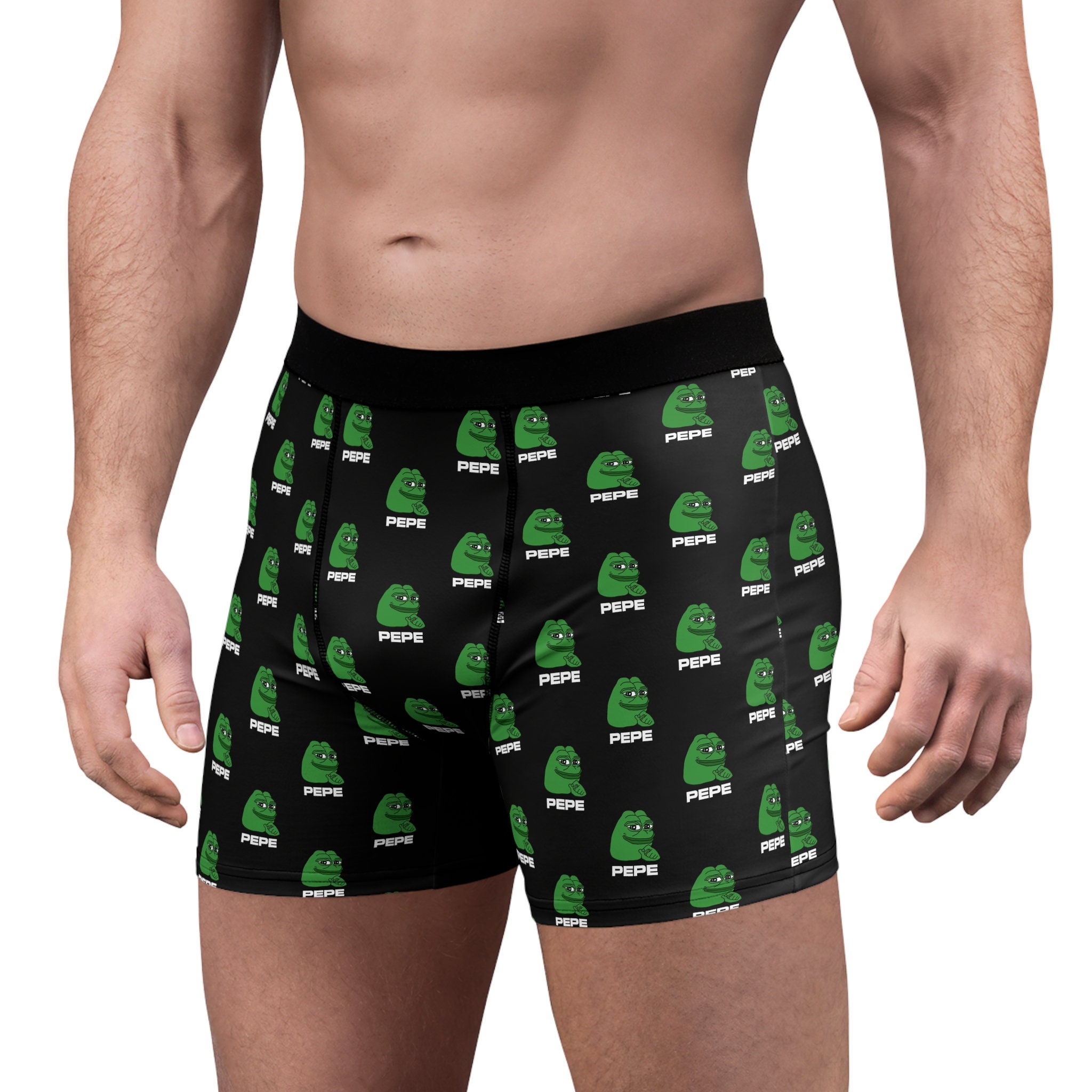 Pepecoin PEPE Boxer Briefs, Pepe Meme Token Boxers, Memecoin ...