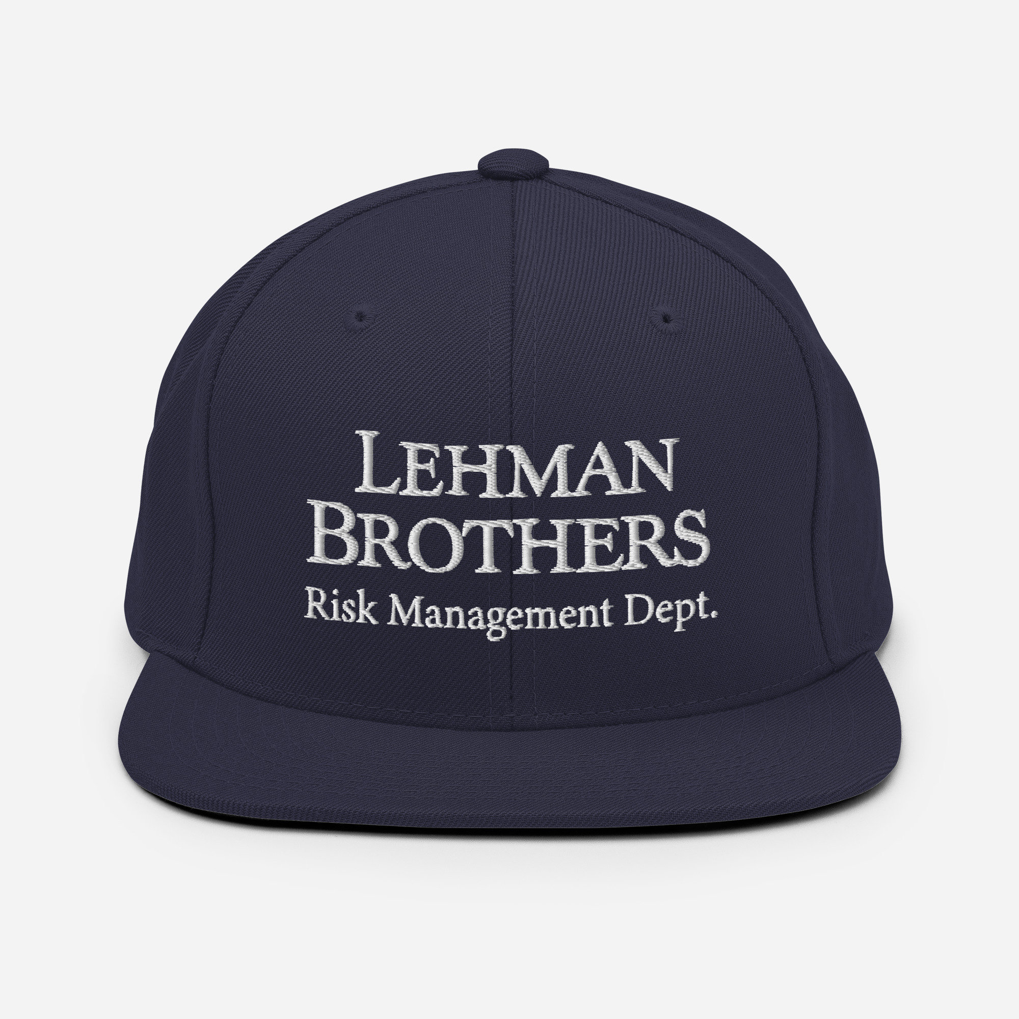 Lehman Brothers Risk Management Dept. Snapback Hat, Wall Street ...