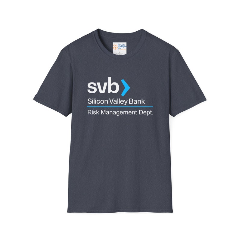 Svb Silicon Valley Bank Risk Management Dept. Crewneck T-shirt, Funny Finance Tee, Wall Street ...