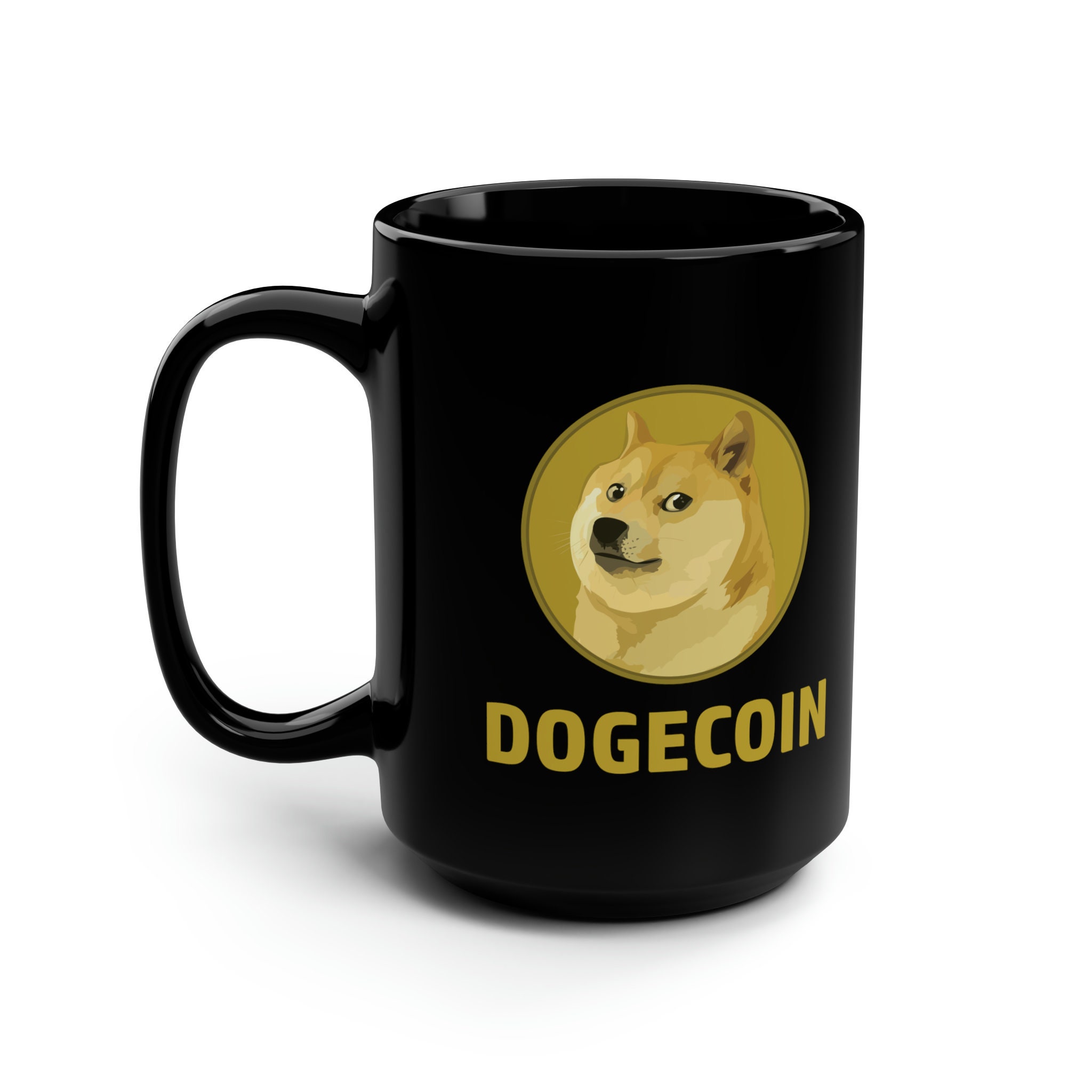 Dogecoin DOGE Black Ceramic Coffee Mug 15oz Crypto - Etsy