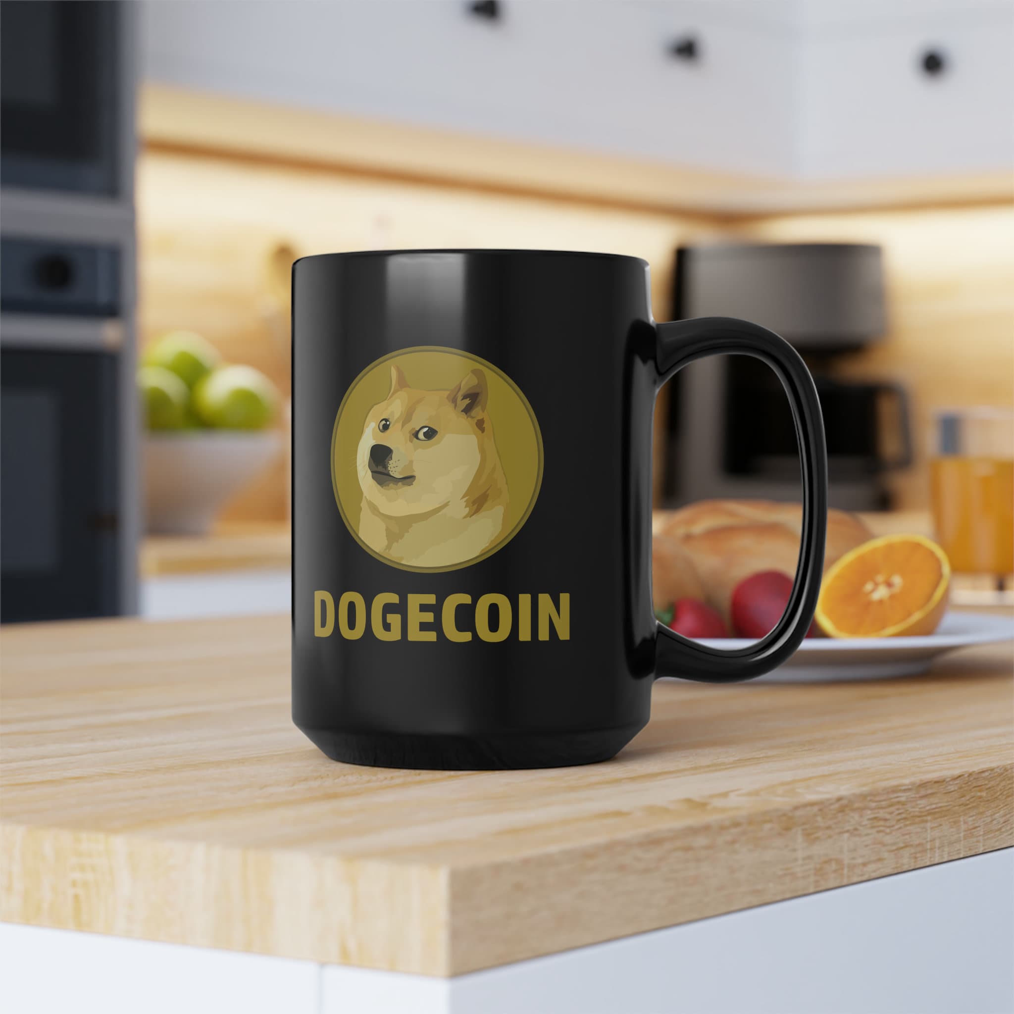 Dogecoin DOGE Black Ceramic Coffee Mug 15oz Crypto - Etsy