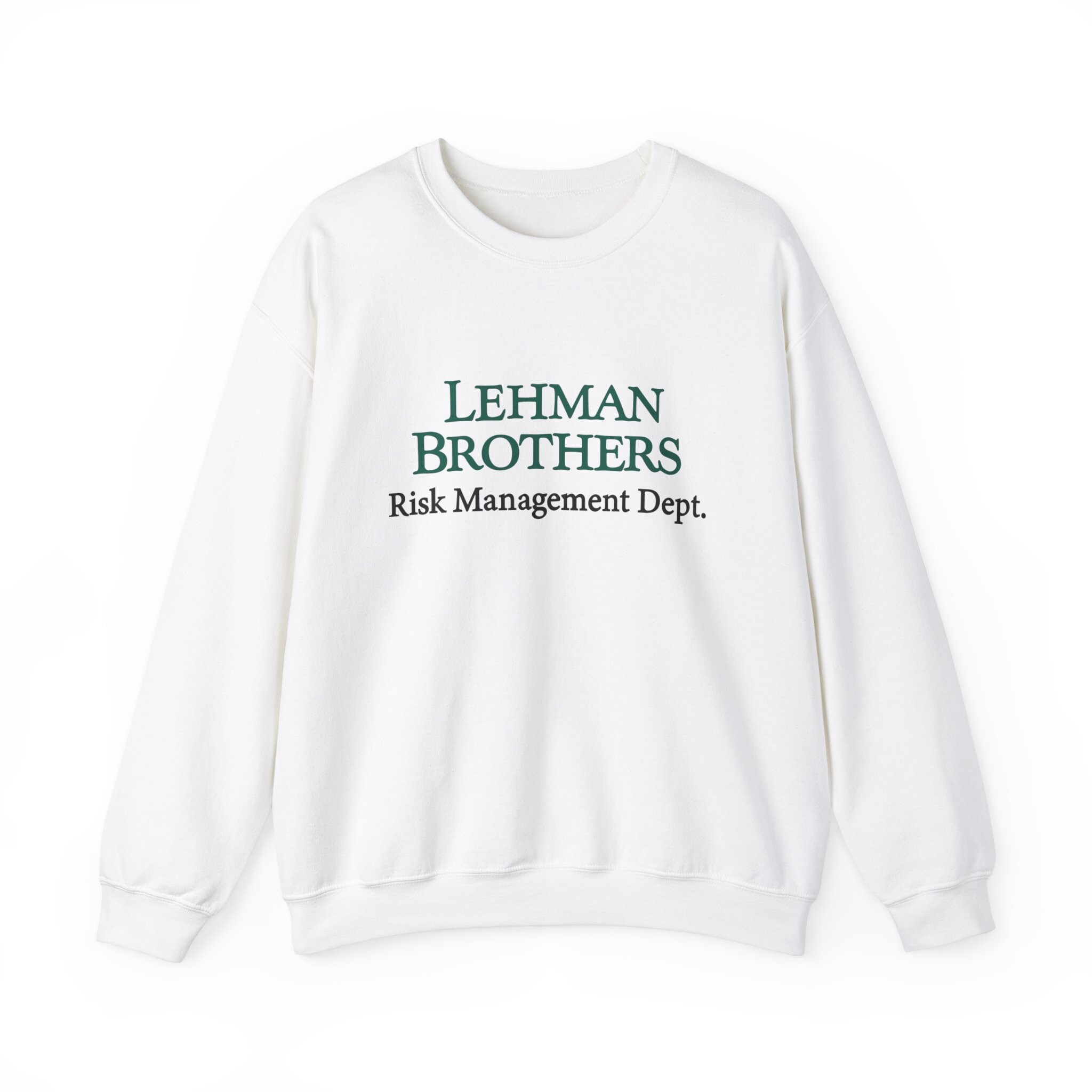 Lehman Brothers Risk Management Dept. Crewneck Sweatshirt, Lehman Bros ...