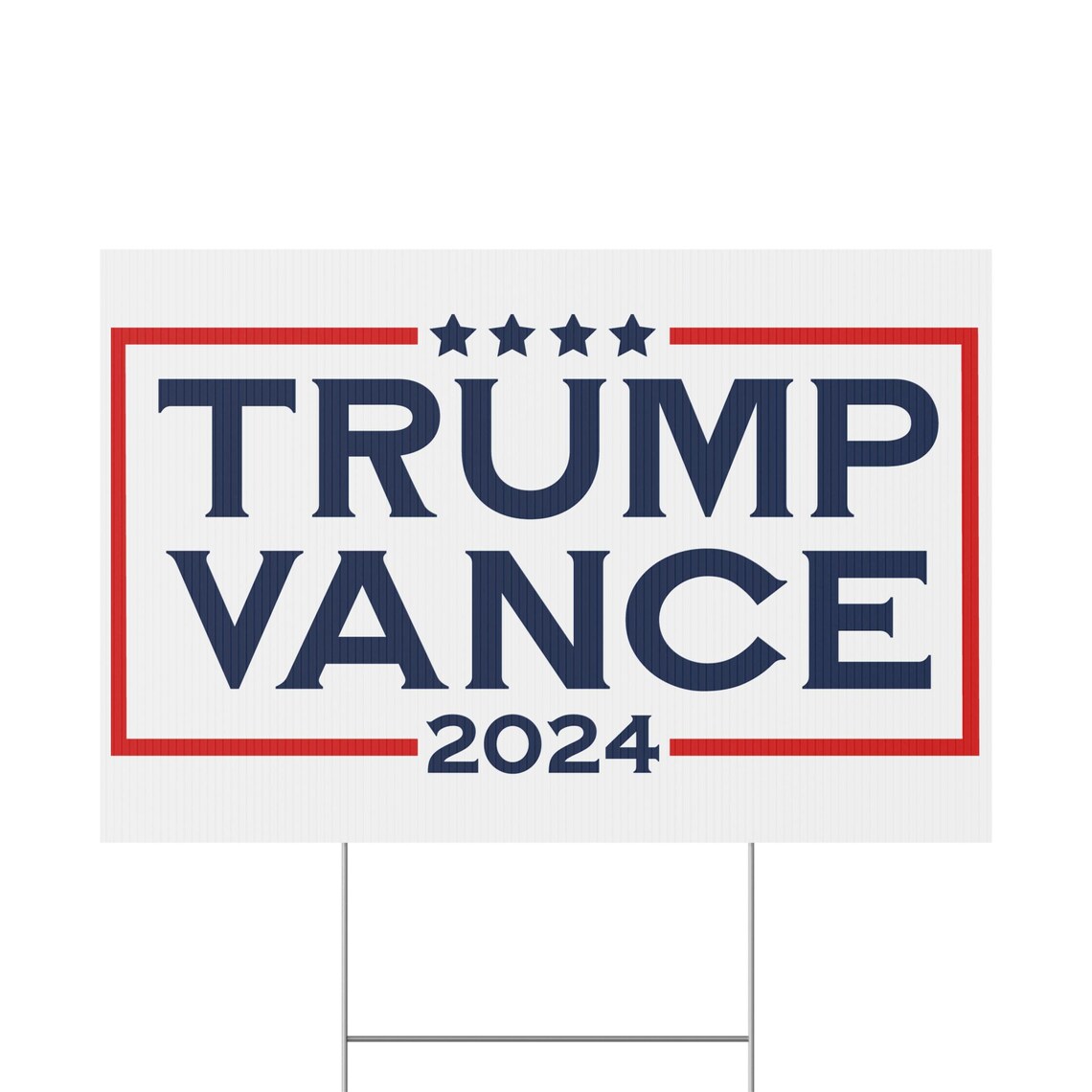 Trump Vance 2024 Plastic Yard Sign With Stake, 3 Sizes, Donald Trump ...