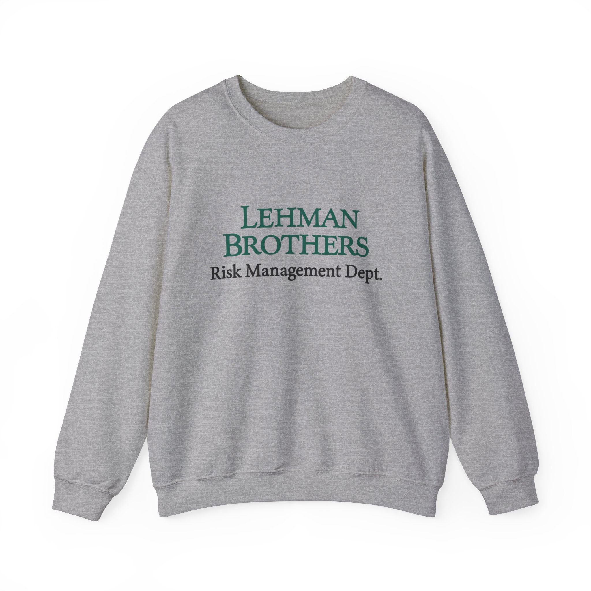 Lehman Brothers Risk Management Dept. Crewneck Sweatshirt, Lehman Bros ...