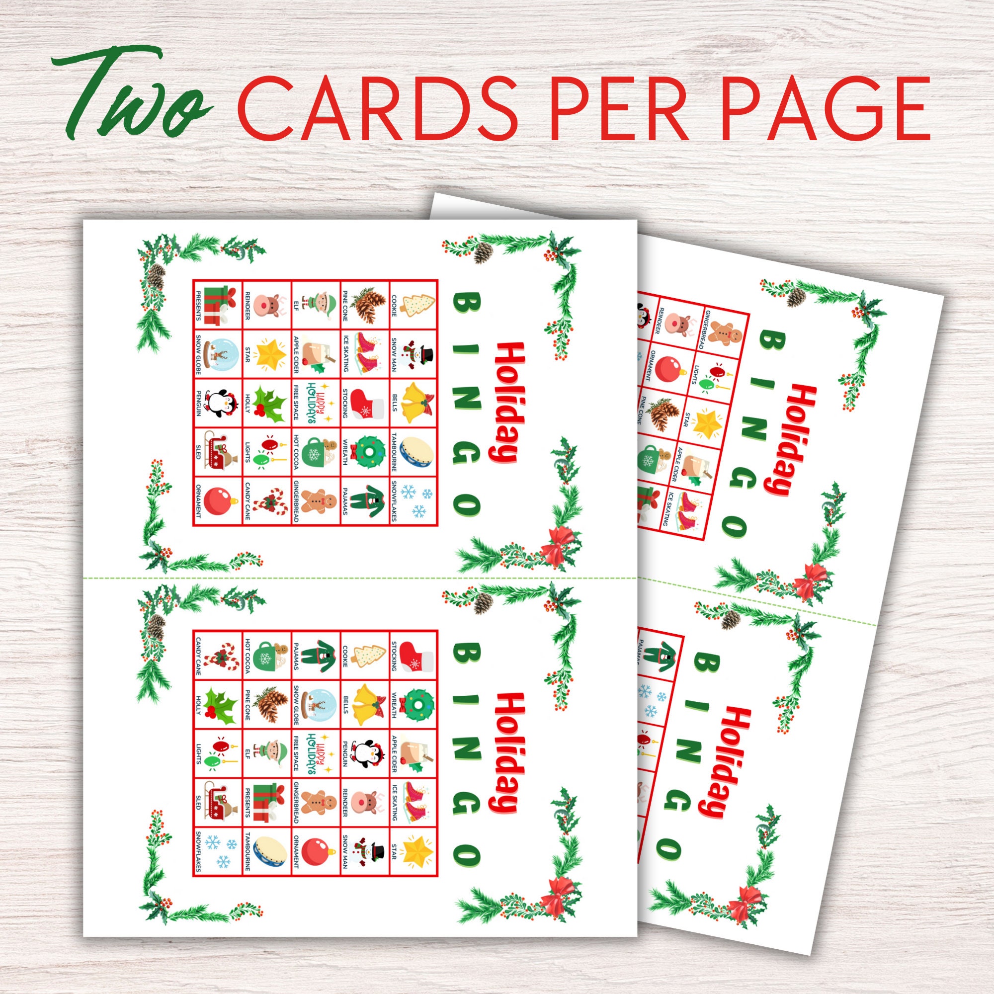 Holiday Bingo Cards, Holiday Party Game, Office Party Game, Printable ...