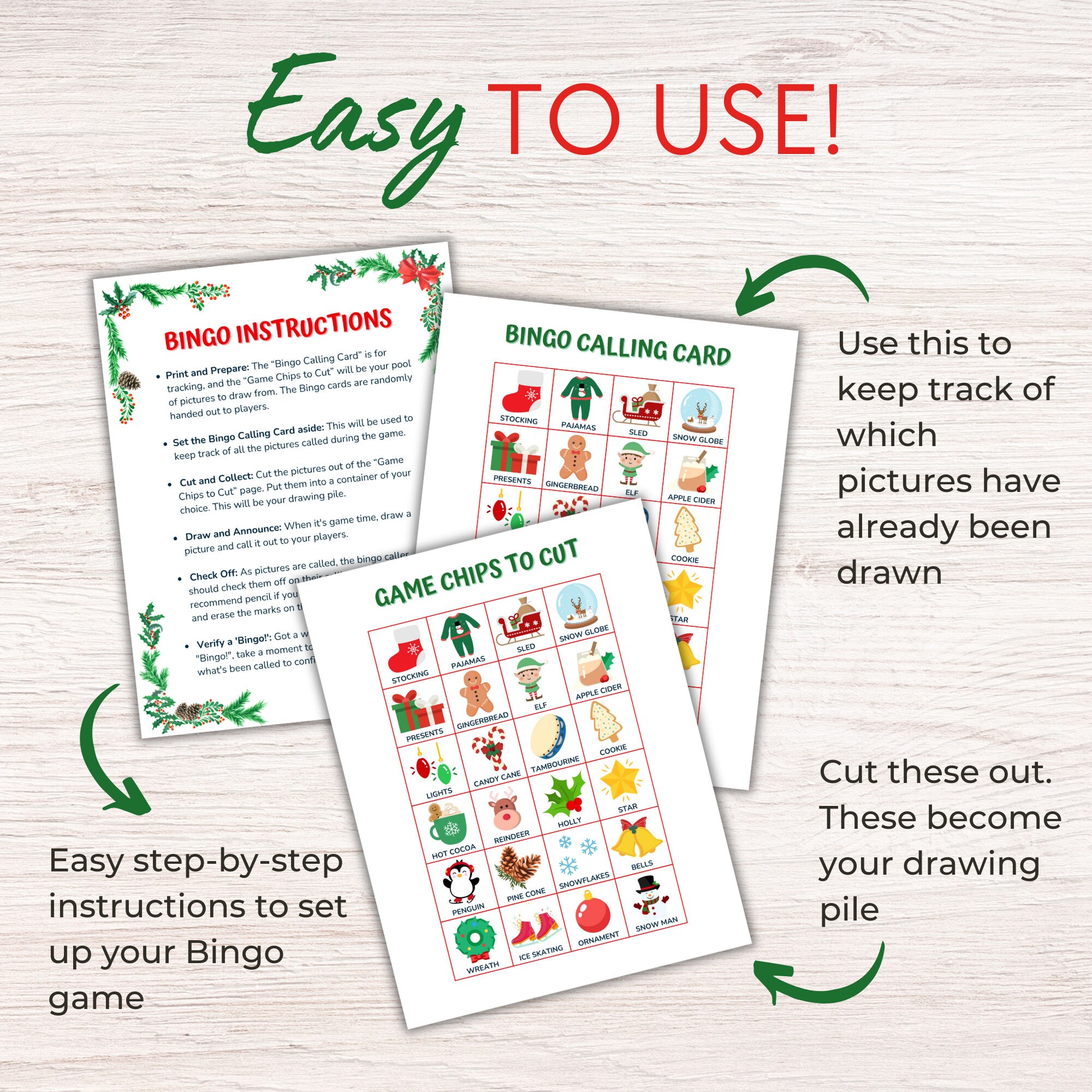 Holiday Bingo Cards, Holiday Party Game, Office Party Game, Printable ...