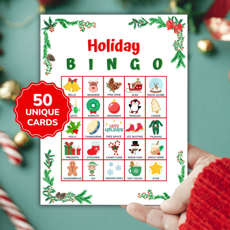 Holiday Bingo Cards, Holiday Party Game, Office Party Game, Printable ...