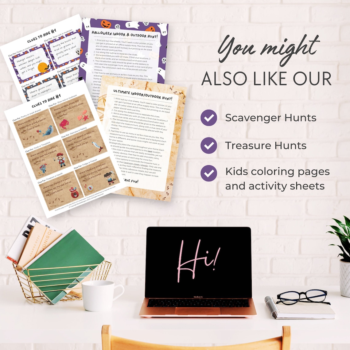 Halloween Scavenger Hunt for Kids, Spooky Treasure Hunt, Outdoor ...