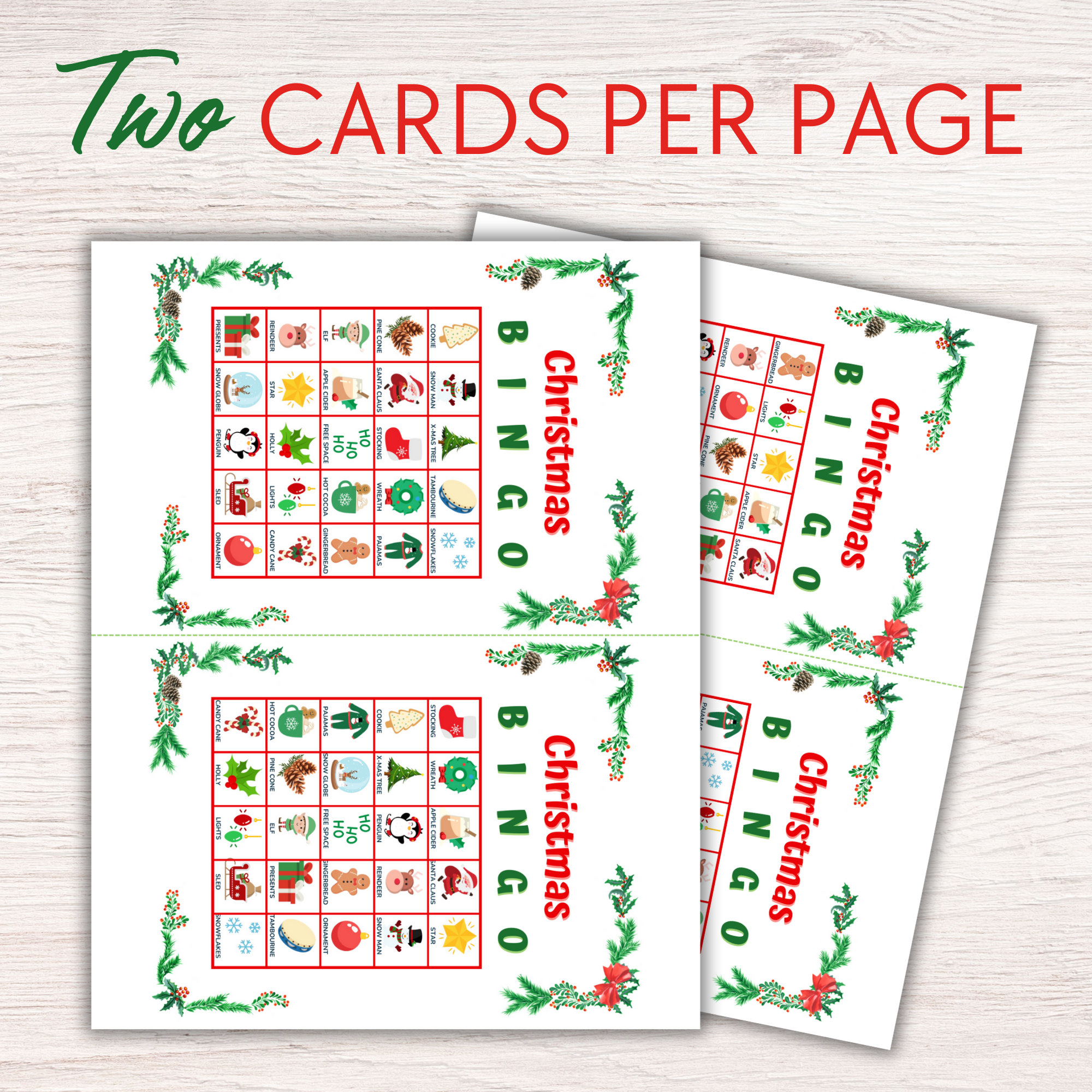 Christmas Bingo Cards, Holiday Party Game, Office Party Game, Printable ...