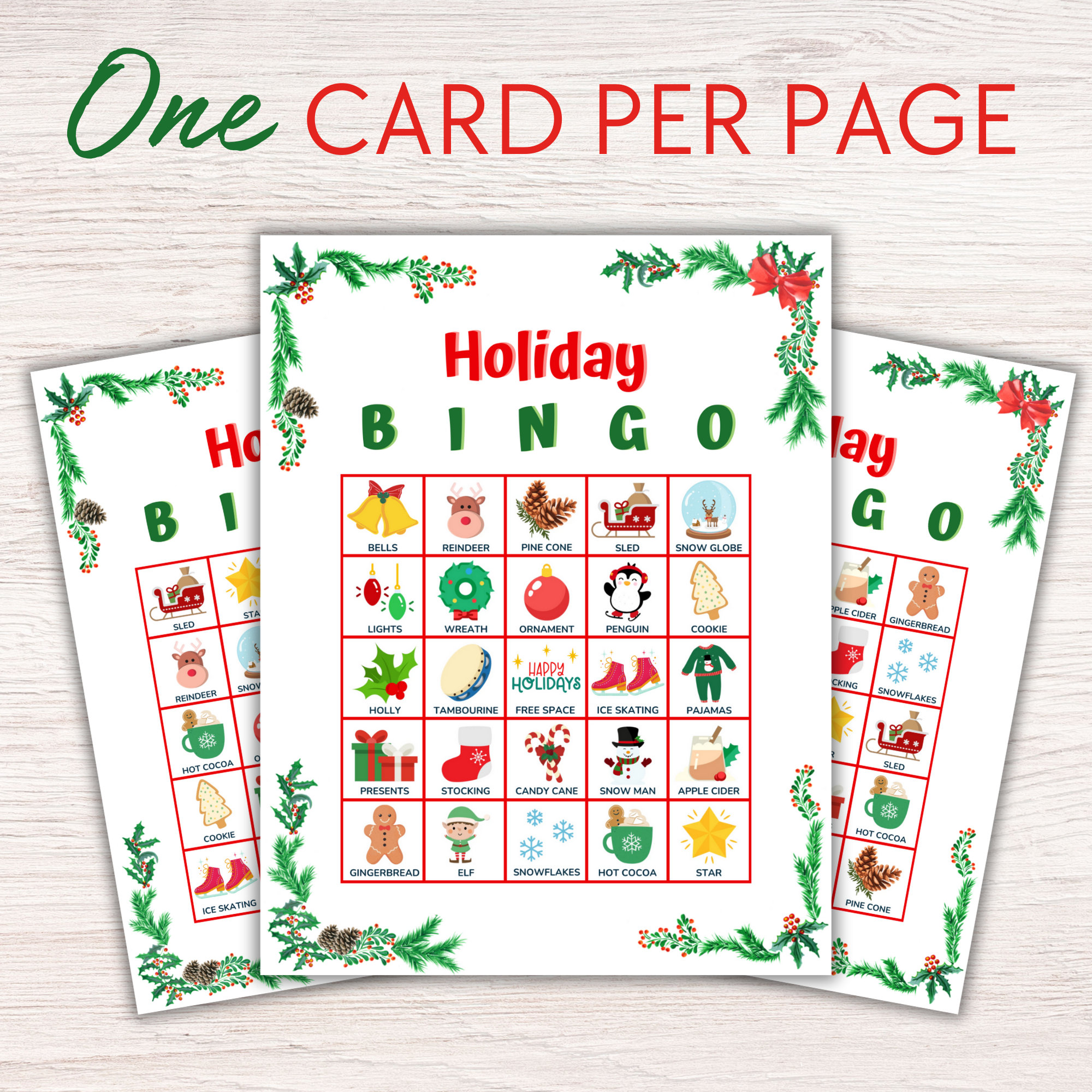 Holiday Bingo Cards, Holiday Party Game, Office Party Game, Printable ...
