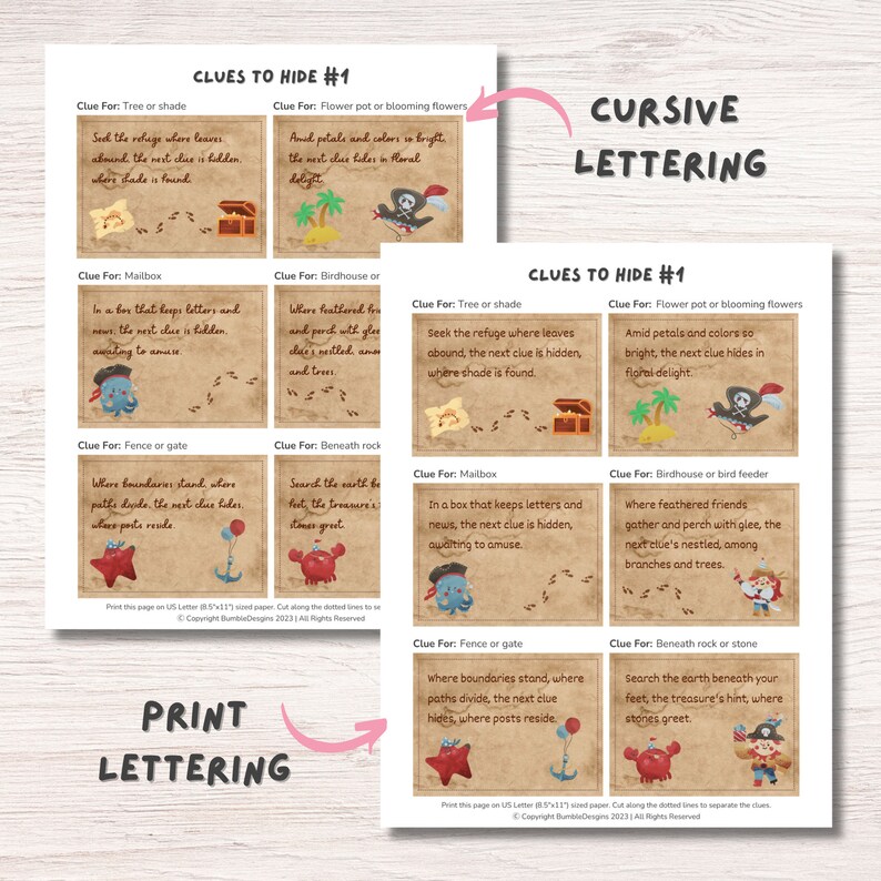 Outdoor Pirate Treasure Hunt Game, Scavenger Hunt Clues, Treasure Map ...