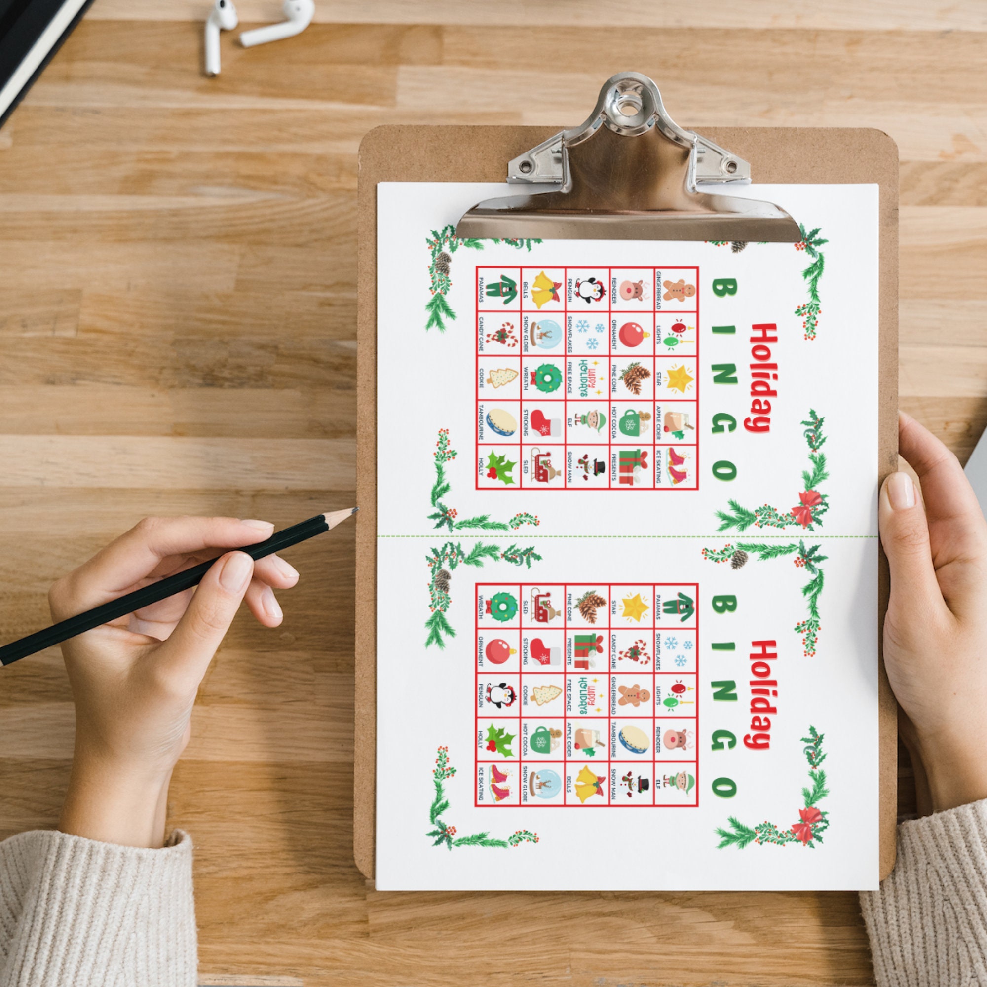 Holiday Bingo Cards, Holiday Party Game, Office Party Game, Printable ...