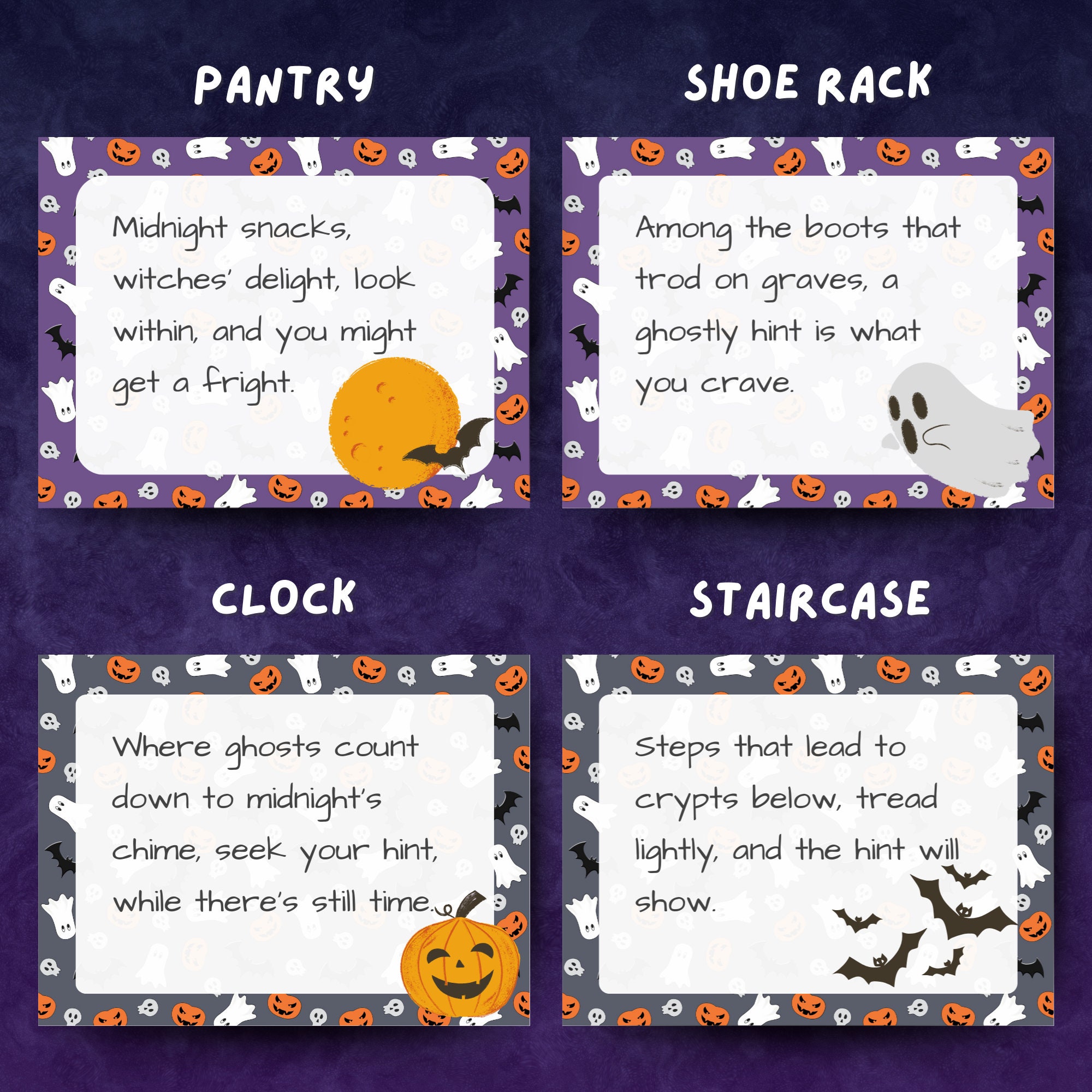 Halloween Scavenger Hunt for Kids, Spooky Treasure Hunt, Outdoor ...